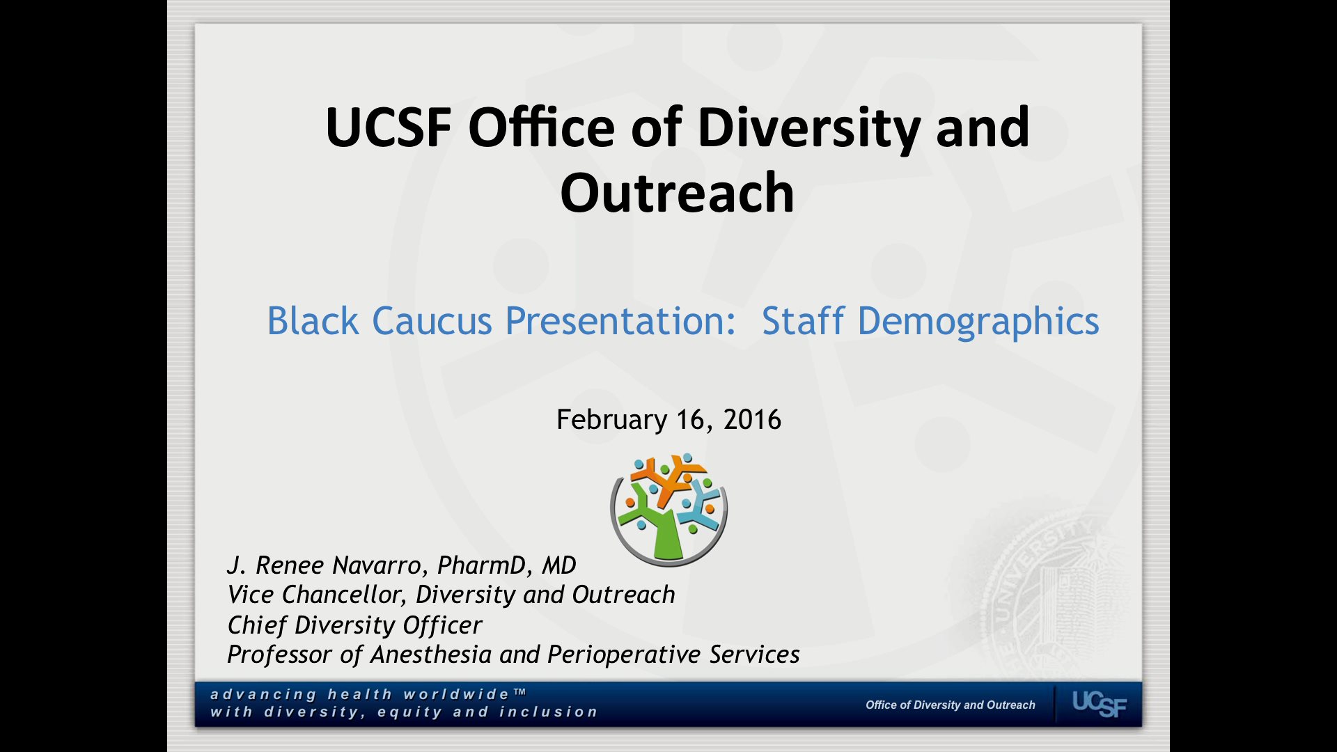 Vice Chancellor Dr. Renée Navarro Presentation_2/16/2016